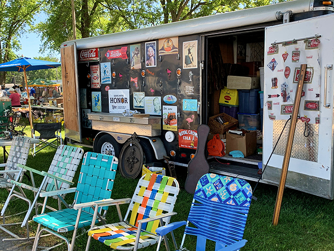Not just lawn chairs&mdash;time machines to simpler days! These woven beauties have witnessed countless backyard barbecues and are ready for their second act.