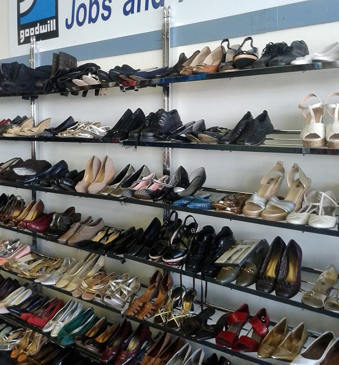 Cinderella had one fairy godmother; you've got an entire wall of potential glass slippers. From practical flats to party-ready heels, your next favorite shoes are waiting.