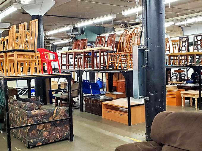 Furniture heaven! Where yesterday's living room stars get their second act in the spotlight of affordability.