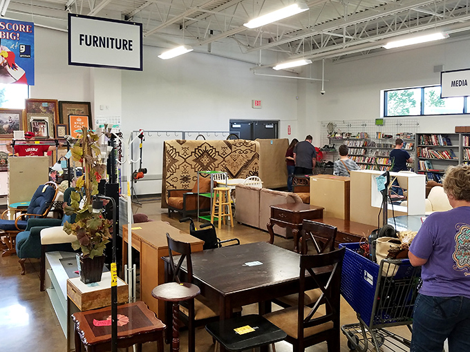 The furniture section offers everything from practical pieces to conversation starters&mdash;that coffee table has stories to tell!