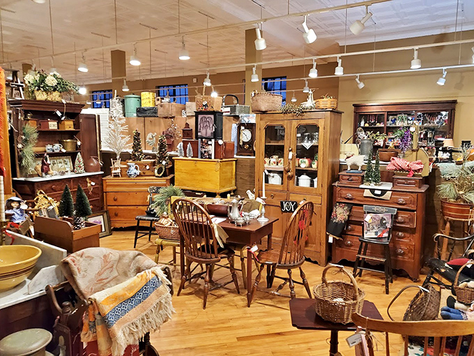 Not just furniture, but time capsules with drawers. This cozy vignette could be the living room your grandparents wish they'd kept.