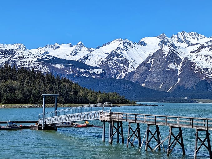 Not just any old dock&mdash;this is your gateway to Alaskan adventure. The gangway at Chilkat might as well be a red carpet to wilderness royalty.