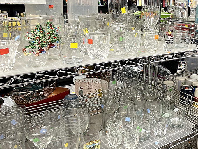 Crystal catches the light like tiny disco balls, waiting to class up your next dinner party for pocket change.