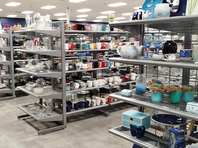 Mug collectors, brace yourselves. This glassware galaxy contains everything from forgotten souvenir cups to potential family heirlooms.