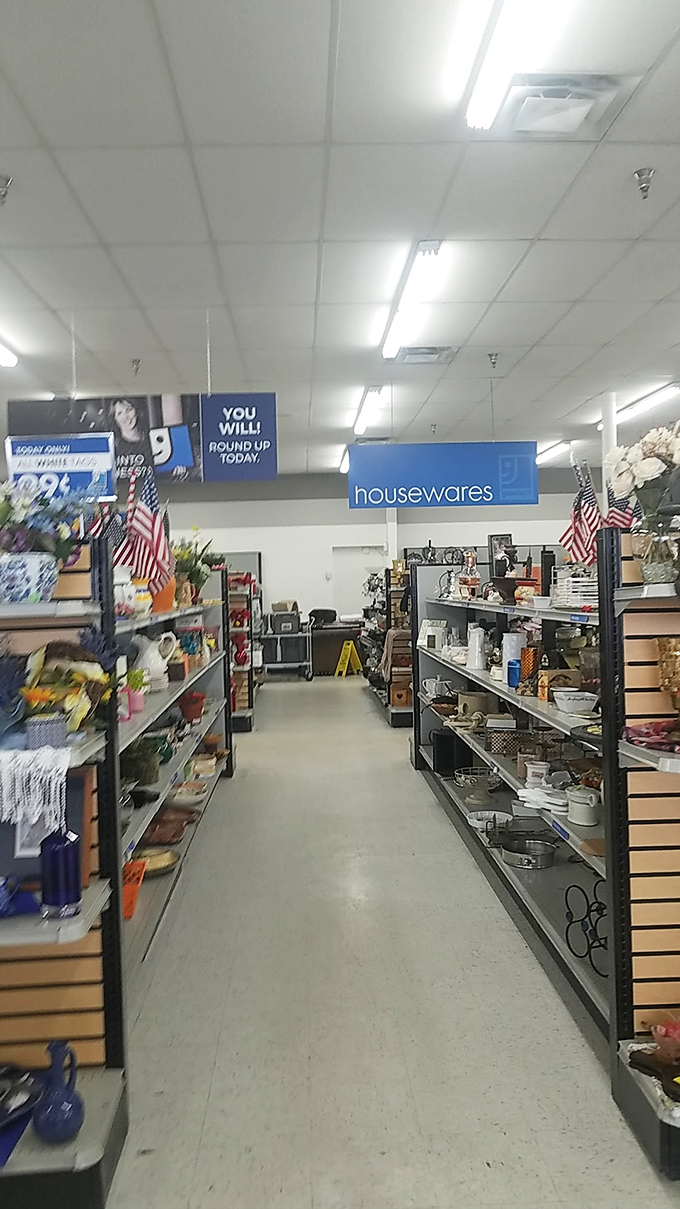 The housewares aisle: where one person's "I don't need this anymore" becomes your kitchen's new conversation piece. Treasure hunting at its finest!