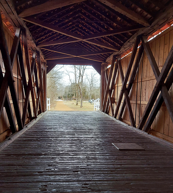 Step inside and look up&mdash;the intricate wooden lattice work tells a story of craftsmanship that predates power tools and prefab construction.