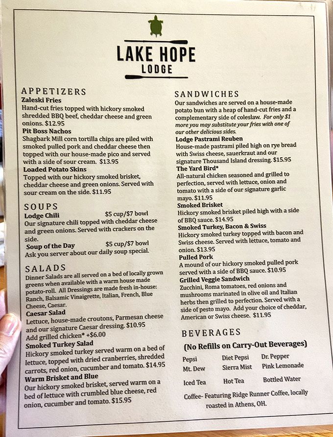The menu reads like a love letter to Appalachian comfort food, with that famous Reuben taking center stage among an impressive supporting cast.