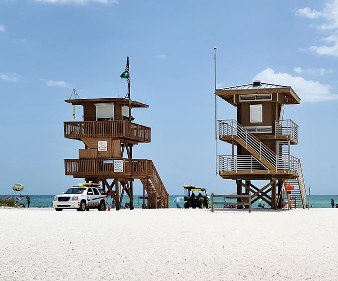 These lifeguard towers aren't just functional&mdash;they're Florida's version of beachfront property with million-dollar views and no mortgage required.