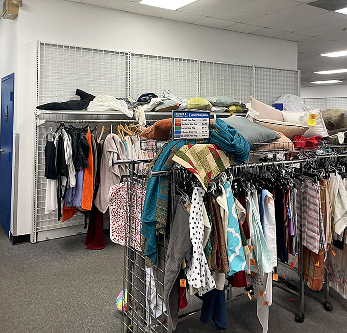 Racks upon racks of possibility&mdash;where that perfect polka-dotted blouse or vintage quilt waits patiently for its second act.