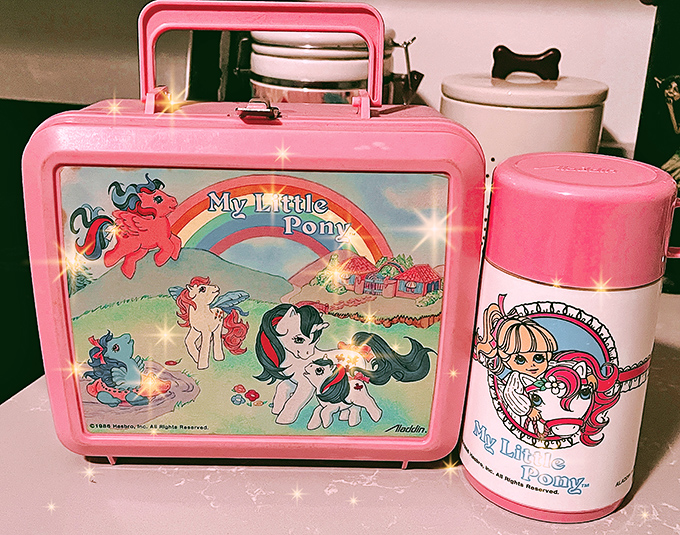 Remember these? Vintage lunch boxes like this My Little Pony set aren't just nostalgic collectibles&mdash;they're time machines disguised as metal rectangles.