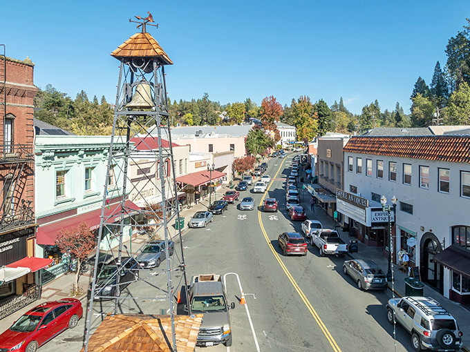 The iconic bell tower rises above Placerville's historic downtown &ndash; less "for whom the bell tolls" and more "for whom the retirement dollars stretch."
