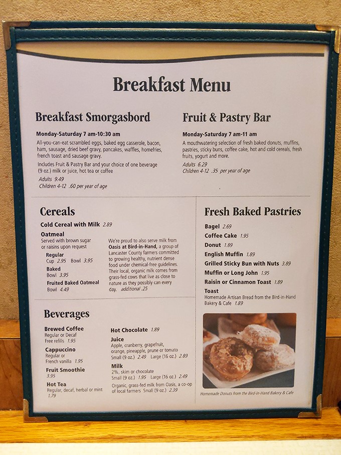 This breakfast menu isn't just a list&mdash;it's a morning manifesto. The sticky bun with nuts alone is worth setting an alarm for.