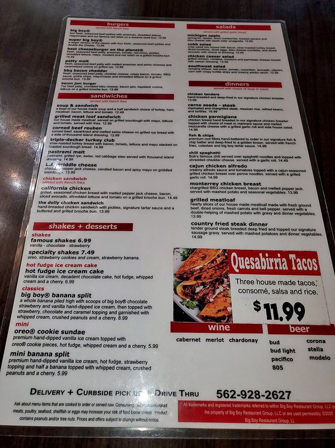 This menu isn't just a list of food&mdash;it's a roadmap to comfort that hasn't changed because it doesn't need to.