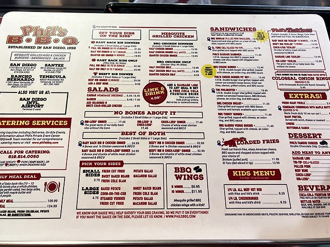 A menu that reads like poetry to carnivores. No fancy descriptions needed when the food speaks volumes&mdash;just point, order, and prepare for flavor nirvana.