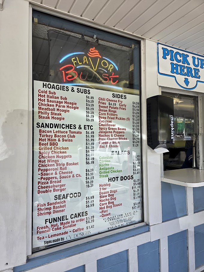 This menu board isn't just a list&mdash;it's a roadmap to happiness. From hoagies to hot dogs, the hardest part is deciding what to order first.