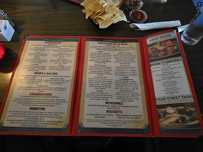 The menu at El Coyote reads like a greatest hits album of Mexican-American classics. Decision paralysis has never been so delicious.