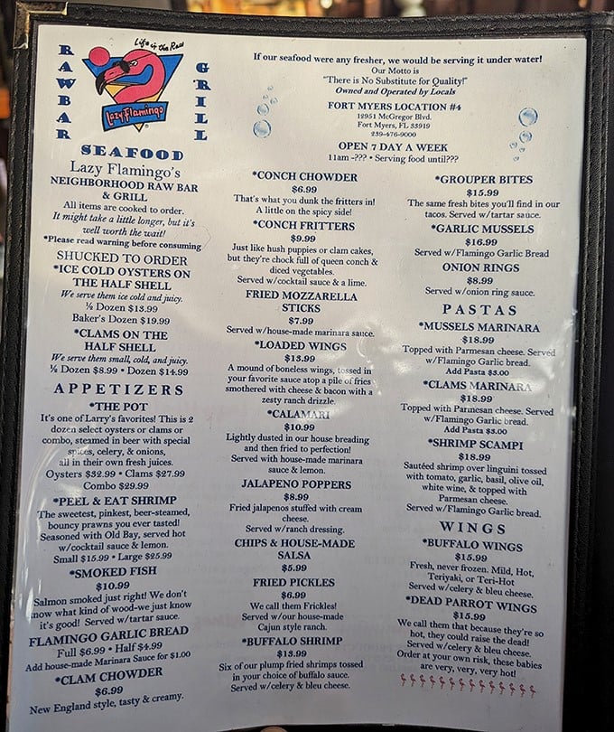 A menu that proudly declares, "If our seafood were any fresher, we would be serving it under water!" isn't just clever&mdash;it's a delicious promise.