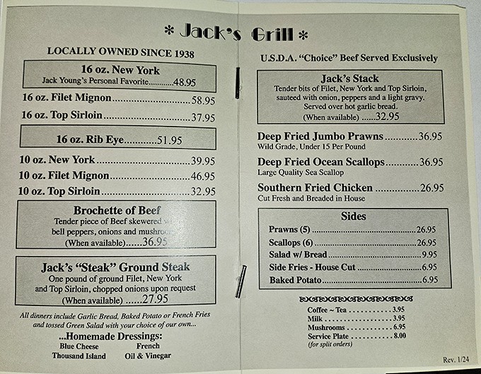 A menu that doesn't need fancy fonts or flowery descriptions &ndash; just the straightforward promise of exceptional beef. Decision paralysis has never been so delicious.