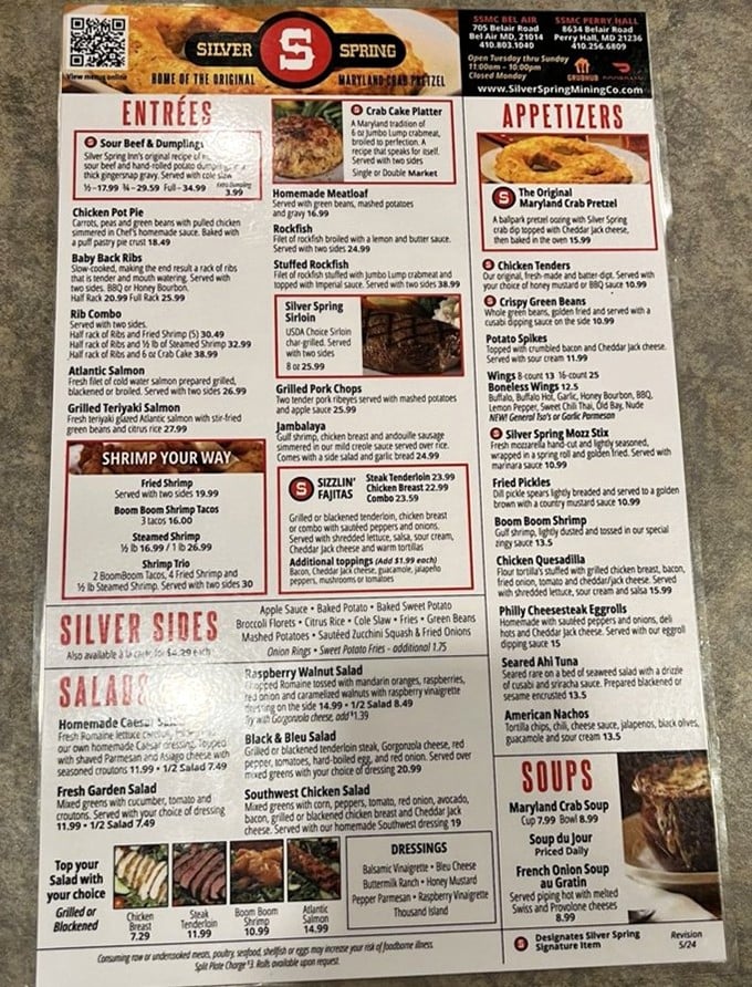 A menu that reads like a love letter to American classics. Choosing just one dish might be the hardest mining you'll do all day.
