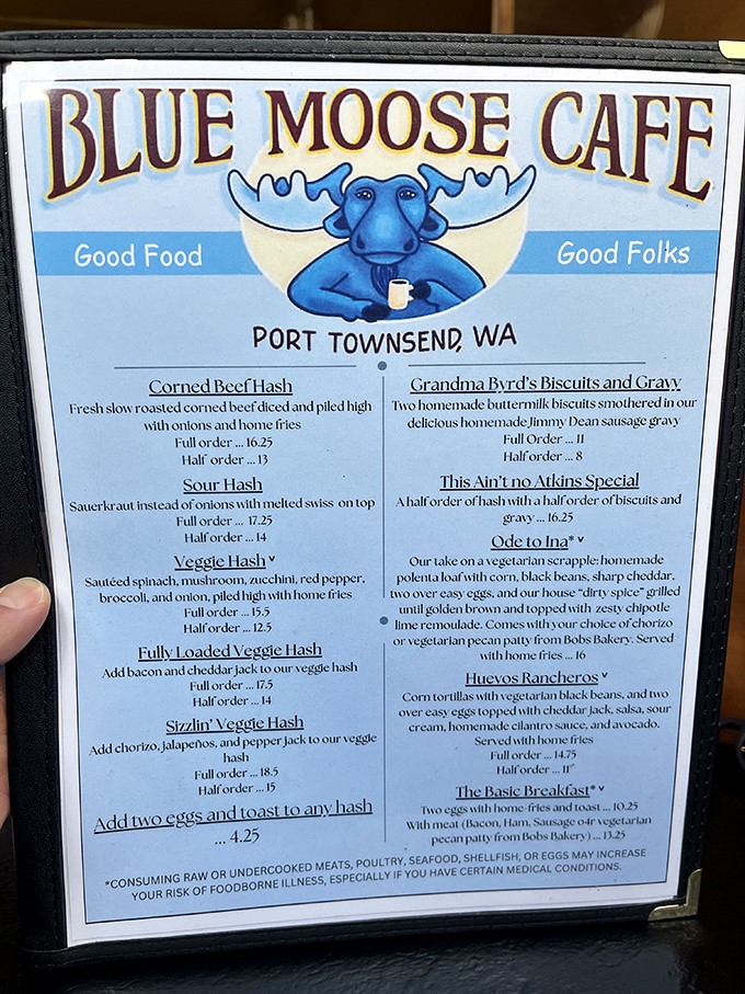 This menu isn't just a list of options &ndash; it's a manifesto of comfort food rebellion. "This Ain't No Atkins Special" is my kind of breakfast battle cry.