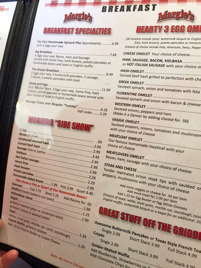 This menu isn't just laminated paper—it's a roadmap to comfort food nirvana with choices that'll make decision-making deliciously difficult.
