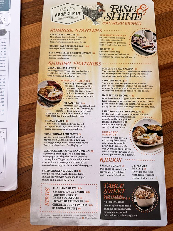 This menu isn't just a list of dishes&mdash;it's a roadmap to happiness with stops at "Church Lady Deviled Eggs" and "Hallelujah Biscuit" along the way.