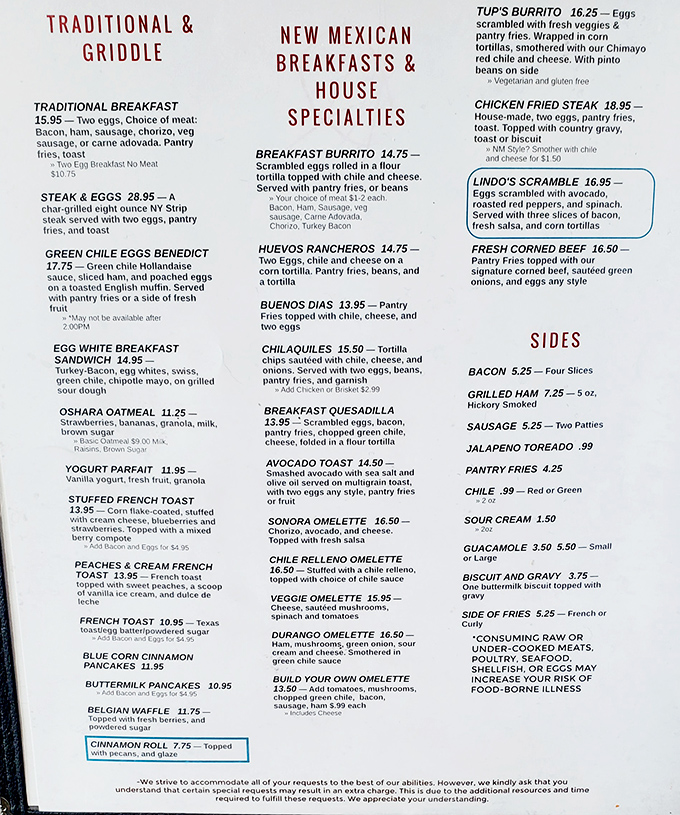 This menu isn't just a list of food&mdash;it's a roadmap to breakfast nirvana. The hardest part? Choosing just one adventure. 