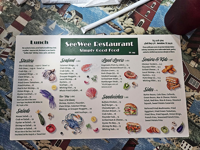 A menu that reads like a love letter to the sea, with enough options to make decision-making the hardest part of your meal.