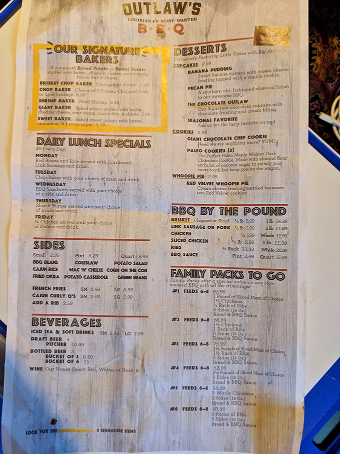 This menu isn't just a list of options – it's a roadmap to happiness with those legendary "Bakers" stealing the spotlight.