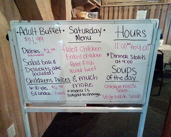 The menu board tells you everything you need to know: come hungry, leave waddling, and don't plan anything strenuous for afterward.