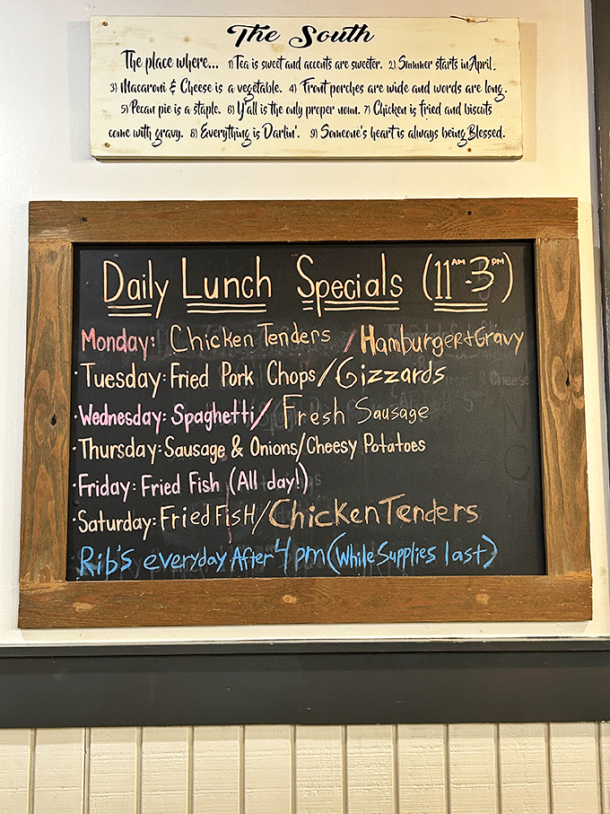 "The South" explained in nine perfect points&mdash;where tea is sweet, mac and cheese is a vegetable, and someone's heart is always being blessed. Gospel truth on wood.
