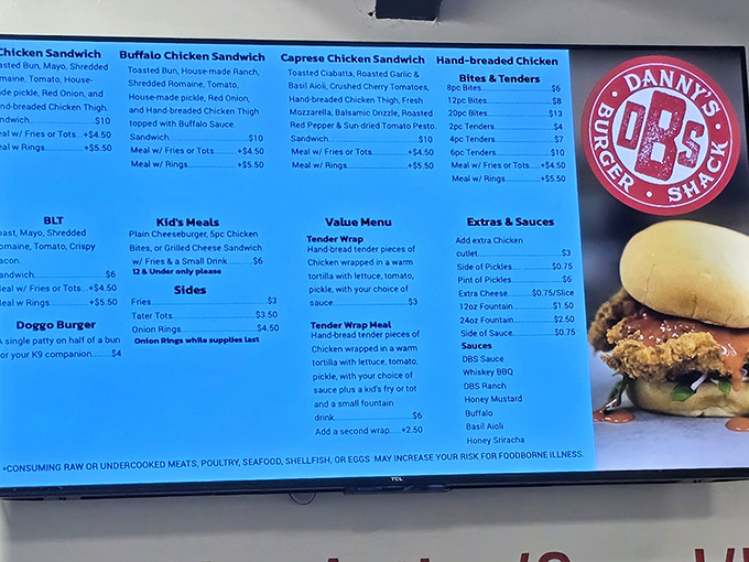 The menu board at Danny's tells a story of focused excellence &ndash; when a restaurant keeps it simple, they're usually doing something very, very right.