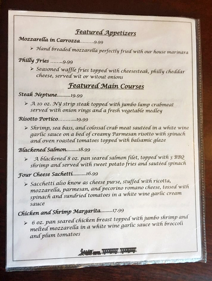 The menu reads like a love letter to Italian-American cuisine, with each description promising a flavor journey worth taking&mdash;especially that legendary chicken parmesan.