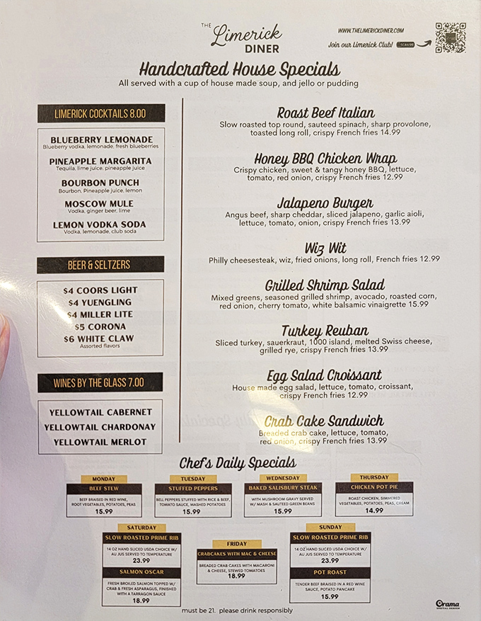 The menu reads like a love letter to comfort food classics with modern twists. Those daily specials? They're the diner equivalent of winning the lottery.
