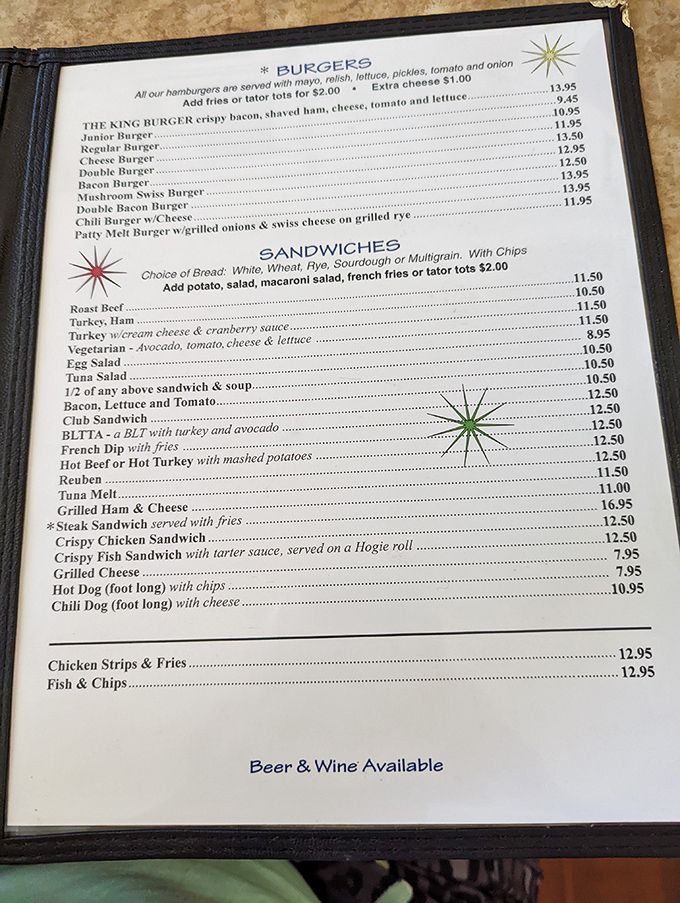 A menu that doesn't need translation software&mdash;just honest American classics that haven't changed because they've never needed to.