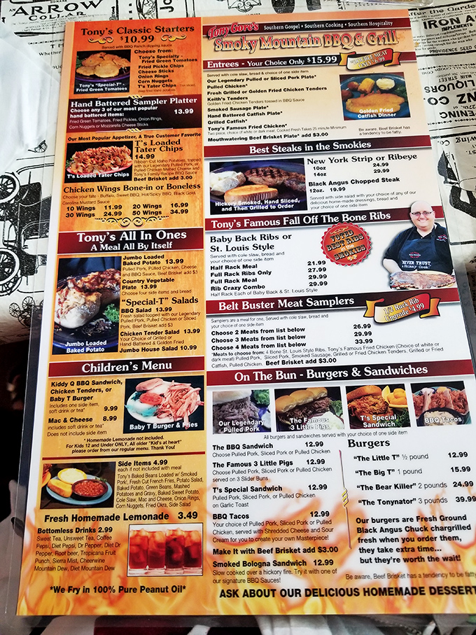 A menu that doesn't just list food but tells stories. Each description promises a flavor journey worth taking&mdash;especially those hand-battered mozzarella sticks.