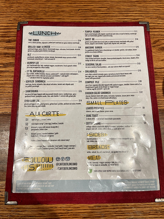 This menu isn't just a list of food &ndash; it's a roadmap to happiness. The Tempeh Reuben alone is worth crossing county lines for.