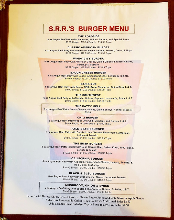 The burger menu reads like a cross-country road trip, with each creation more tempting than the last. Decision paralysis has never been so delicious.