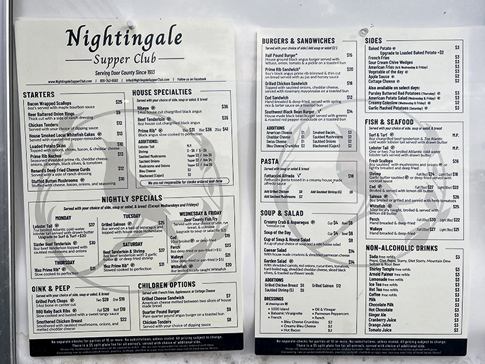 The menu reads like a greatest hits album of supper club classics. Decision paralysis has never been so delicious.