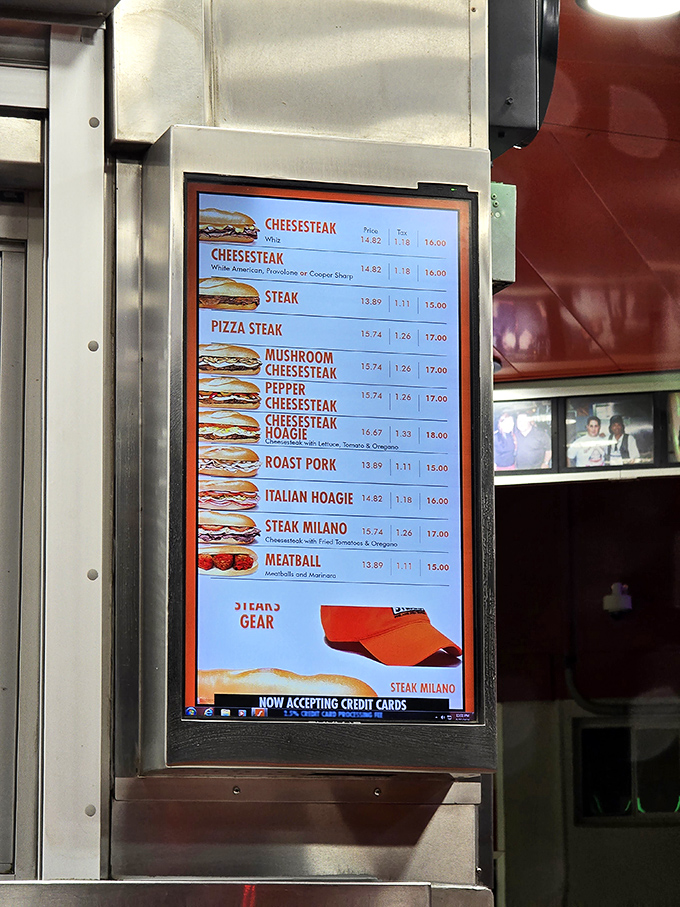 The menu board at Geno's keeps it gloriously simple. In Philadelphia, decision paralysis isn't on the menu&mdash;just variations on sandwich perfection.