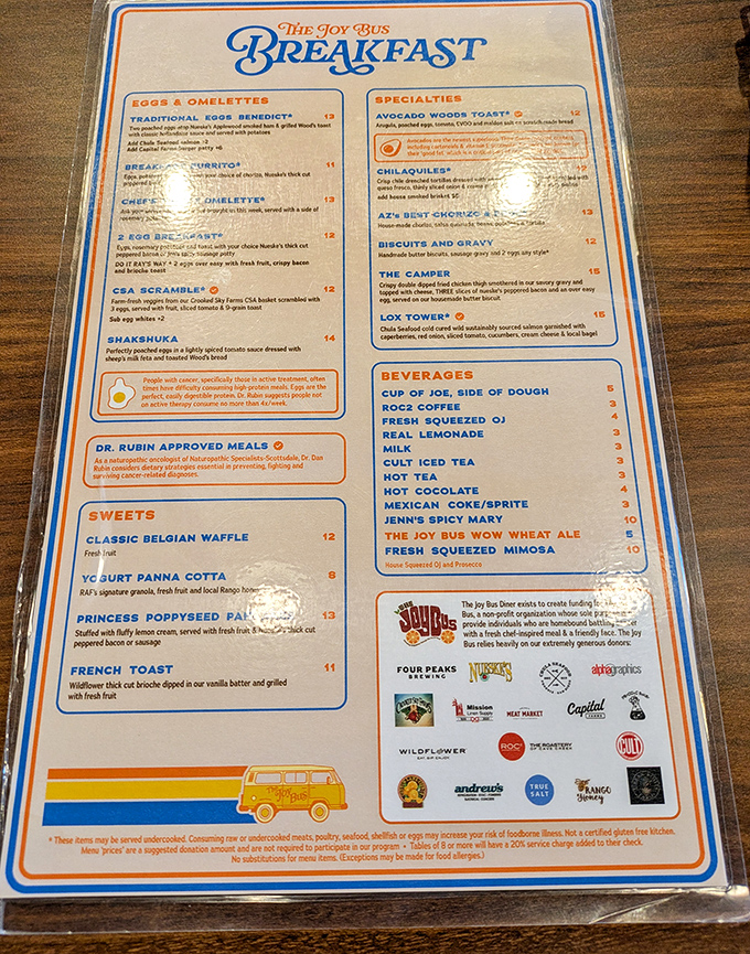 This menu isn't just a list of dishes&mdash;it's a roadmap to happiness with biscuits and gravy as the ultimate destination.