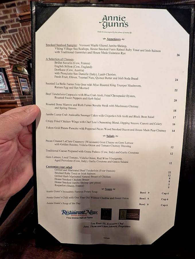 This isn't just a menu&mdash;it's a roadmap to happiness. Each item represents a potential life-changing moment, especially that legendary beef tenderloin carpaccio.