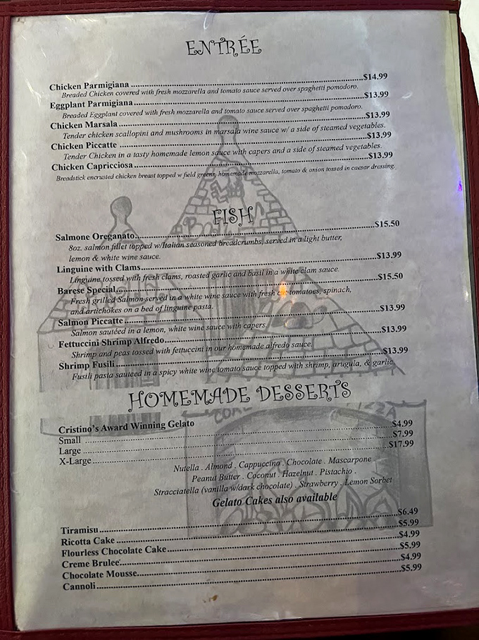 A menu that reads like Italian poetry. Each dish promises a vacation for your taste buds without the hassle of passport control.