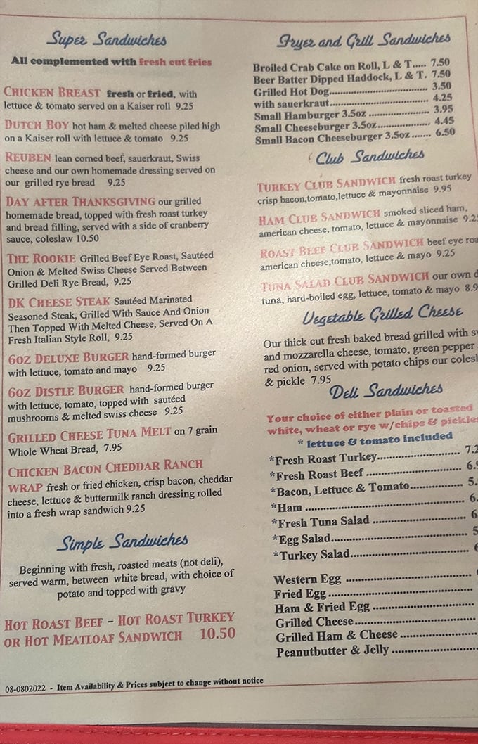 This menu isn't just a list of food&mdash;it's a roadmap to happiness. The "Day After Thanksgiving" sandwich alone is worth canceling your diet plans.