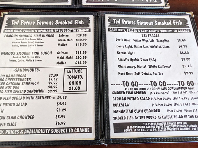 A menu that hasn't changed since rotary phones were cutting-edge technology, and thank goodness for that&mdash;some classics need no improvement.