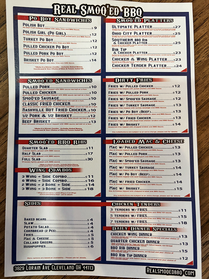 This menu isn't just a list of options&mdash;it's a roadmap to happiness. The only wrong turn? Not ordering enough.