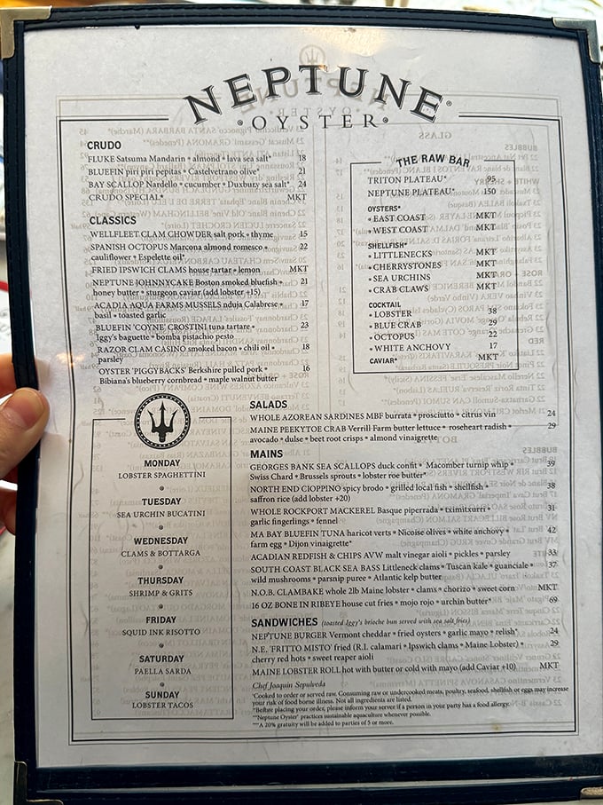 Monday means lobster spaghettini, and suddenly the worst day of the week becomes the best dining decision you'll make all year.