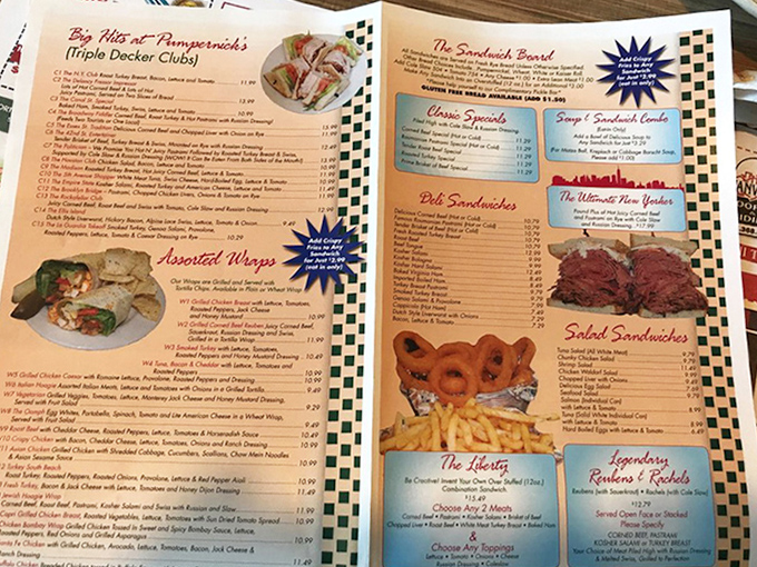 The menu reads like a novel where every chapter ends with "and then they were deliciously full"&mdash;triple-decker clubs stealing the spotlight.