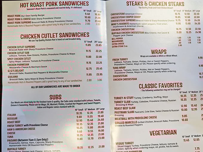 The menu board reads like a love letter to sandwich perfection. Each category promises its own delicious journey &ndash; choose your adventure wisely.