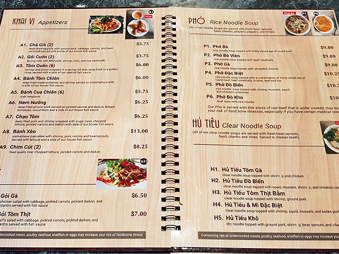 The menu reads like a roadmap to flavor country, with each dish promising its own delicious adventure through Vietnam's culinary landscape.